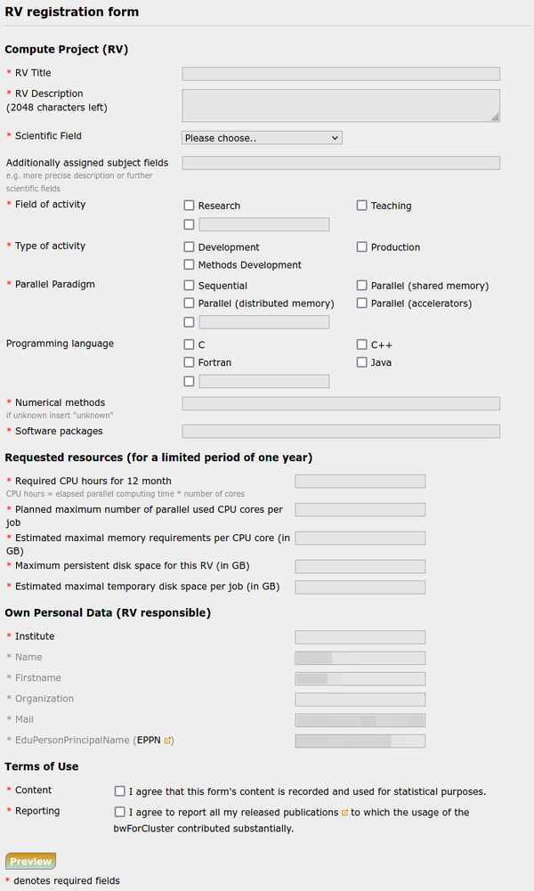 Registration/bwForCluster/RV - bwHPC Wiki